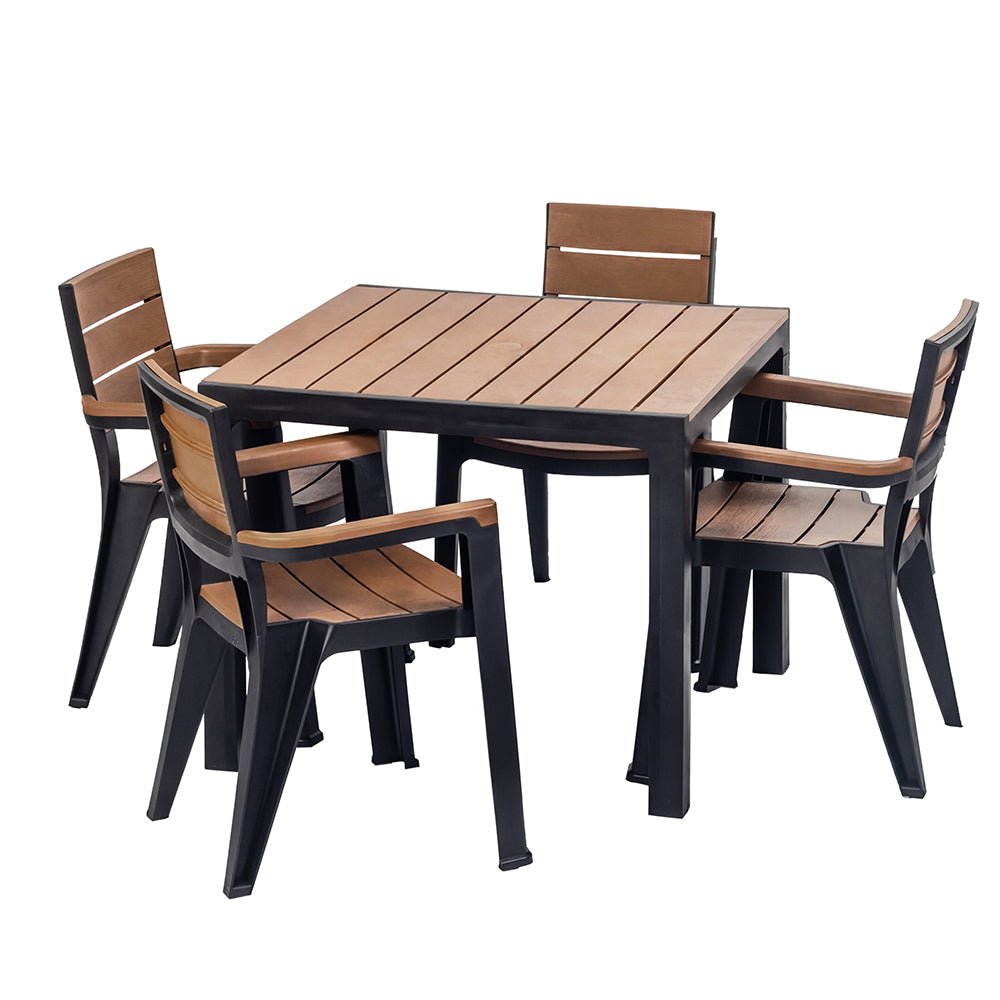 Juego Madeira - 4 Sillas + Mesa - MQ - Muebles Dummi